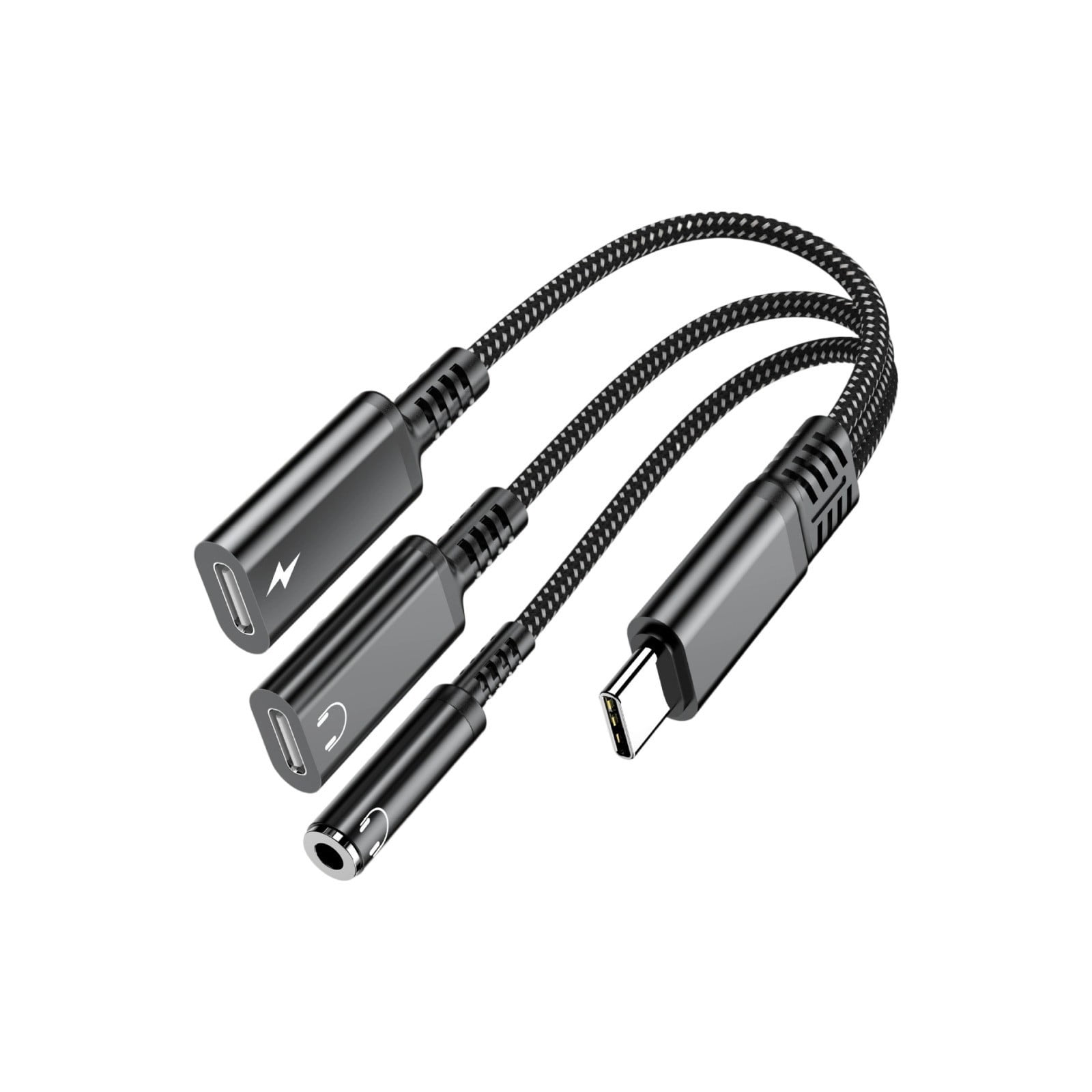 3 In 1 Type C To Auxiliary Converter Fast Power Delivery Charging ...