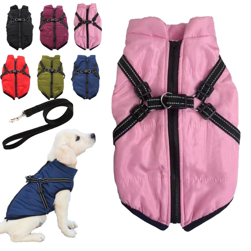 3 In 1 Winter Jacket, Furry King Dog Winter Coat, Winter Coat With Harness For Large, Medium ...