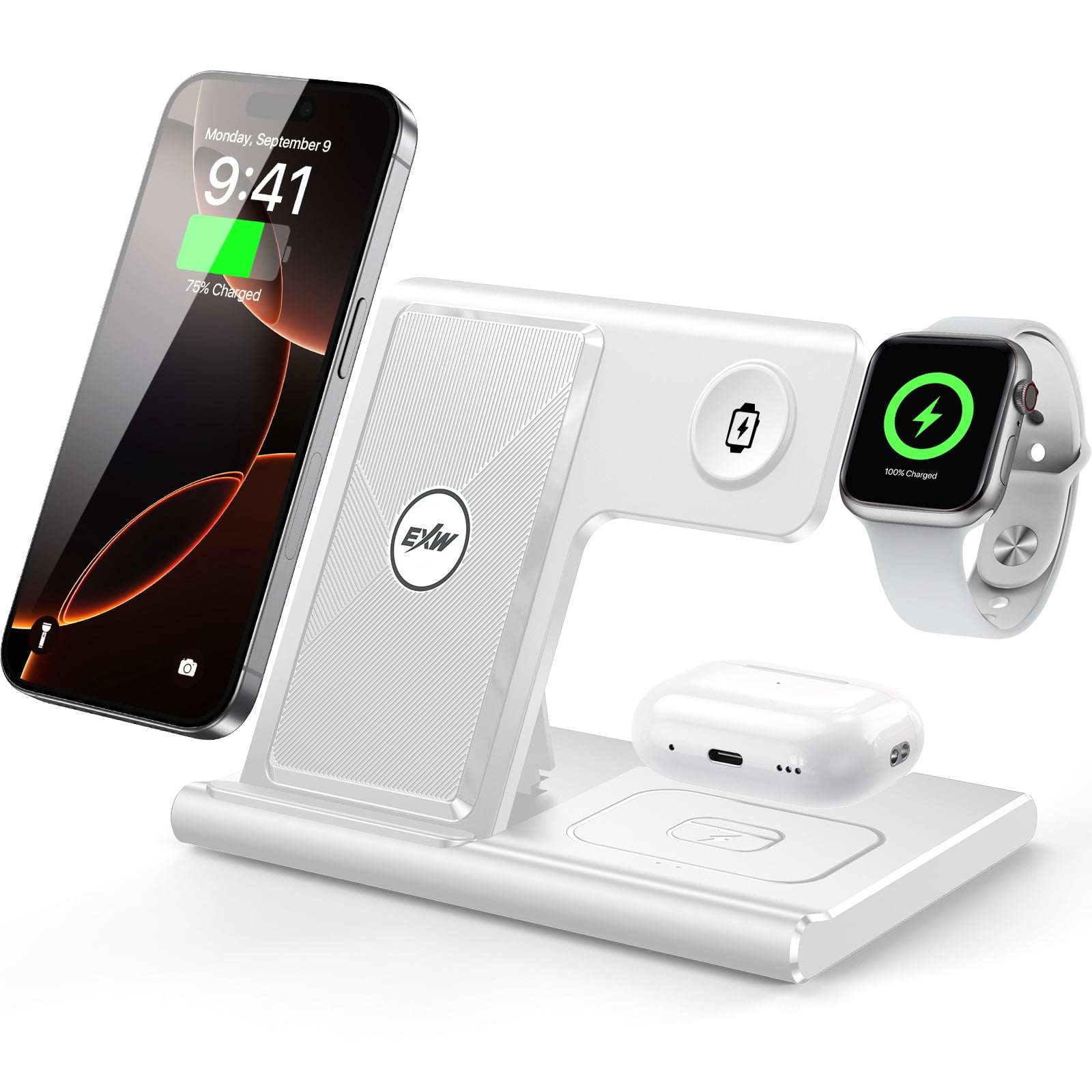 3 In 1 Wireless Charging Sation ,Safe Wireless Charging Dock,Portable ...