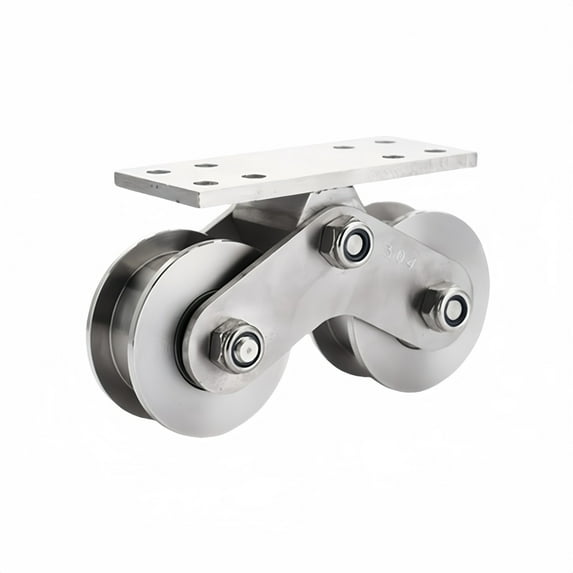 3 In Groove Wheel, Stainless Steel Sliding Gate Wheels H Groove Track ...