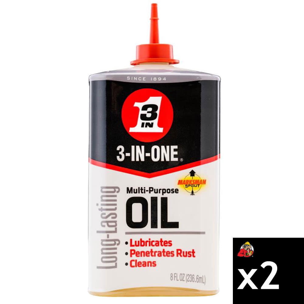 3-In-One Multi-Purpose Oil 8-Oz Long-Lasting Lubricant 2Pk - Walmart.com