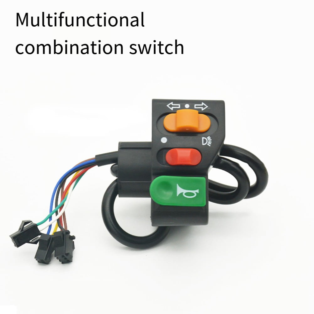 3 In1 Electric Bicycle Scooter Motorcycle Horn Switch Button Plastic ...