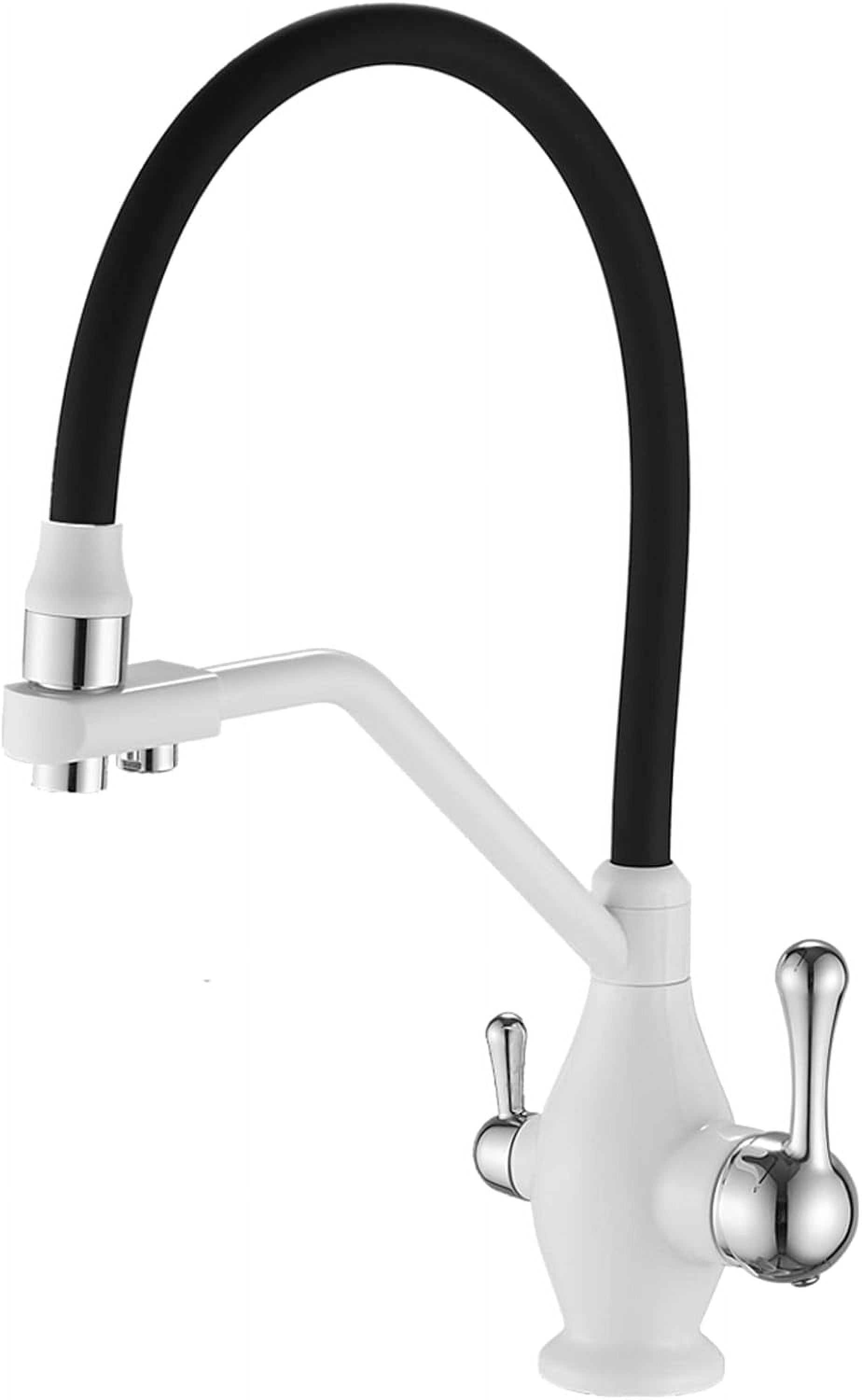 3 In1 Kitchen Faucet with Drinking Water Outlet, 360° Swivel High Arc ...