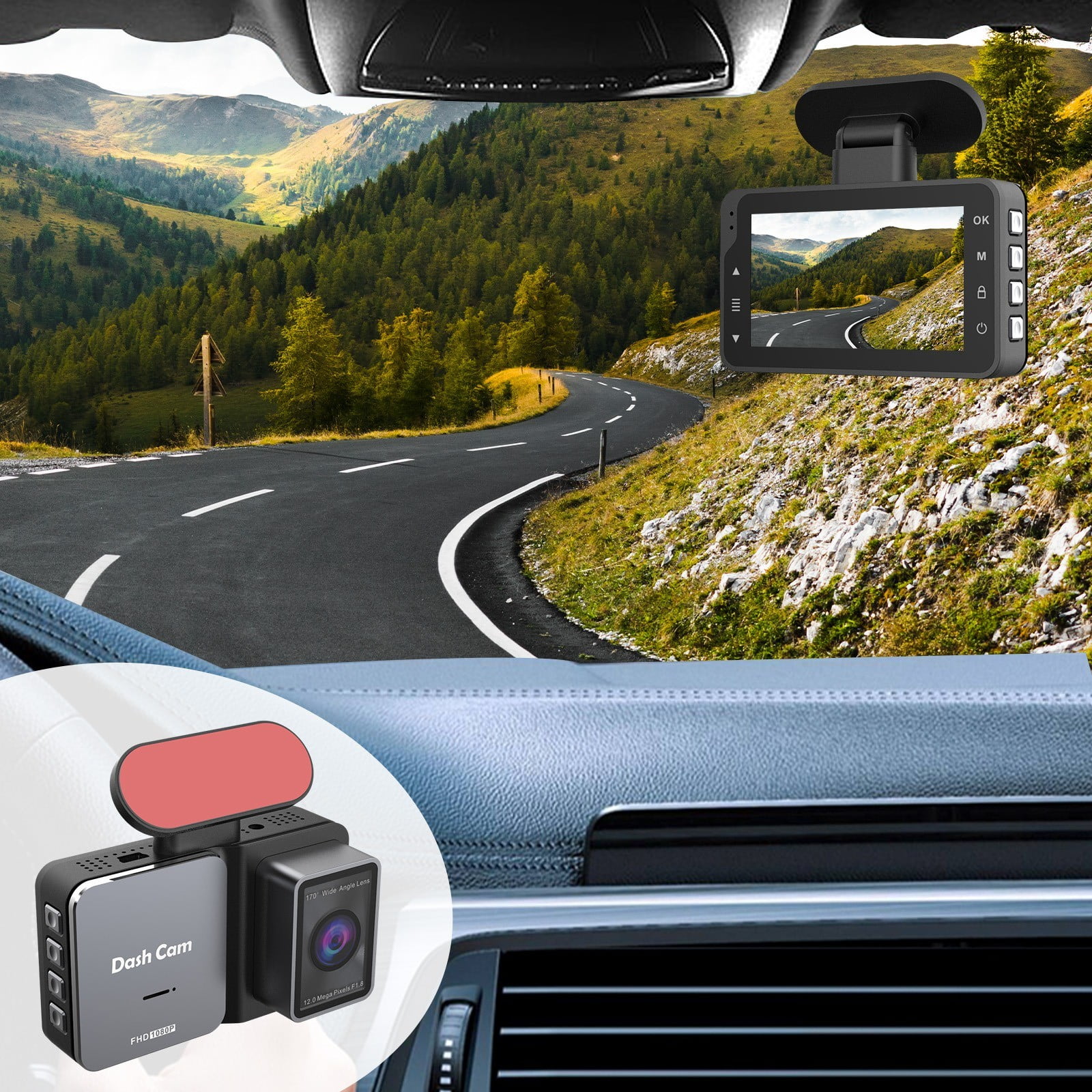 3 Inch 1080P Car Recoder Night Vision 24 Hour Parking Monitor Car DVR ...