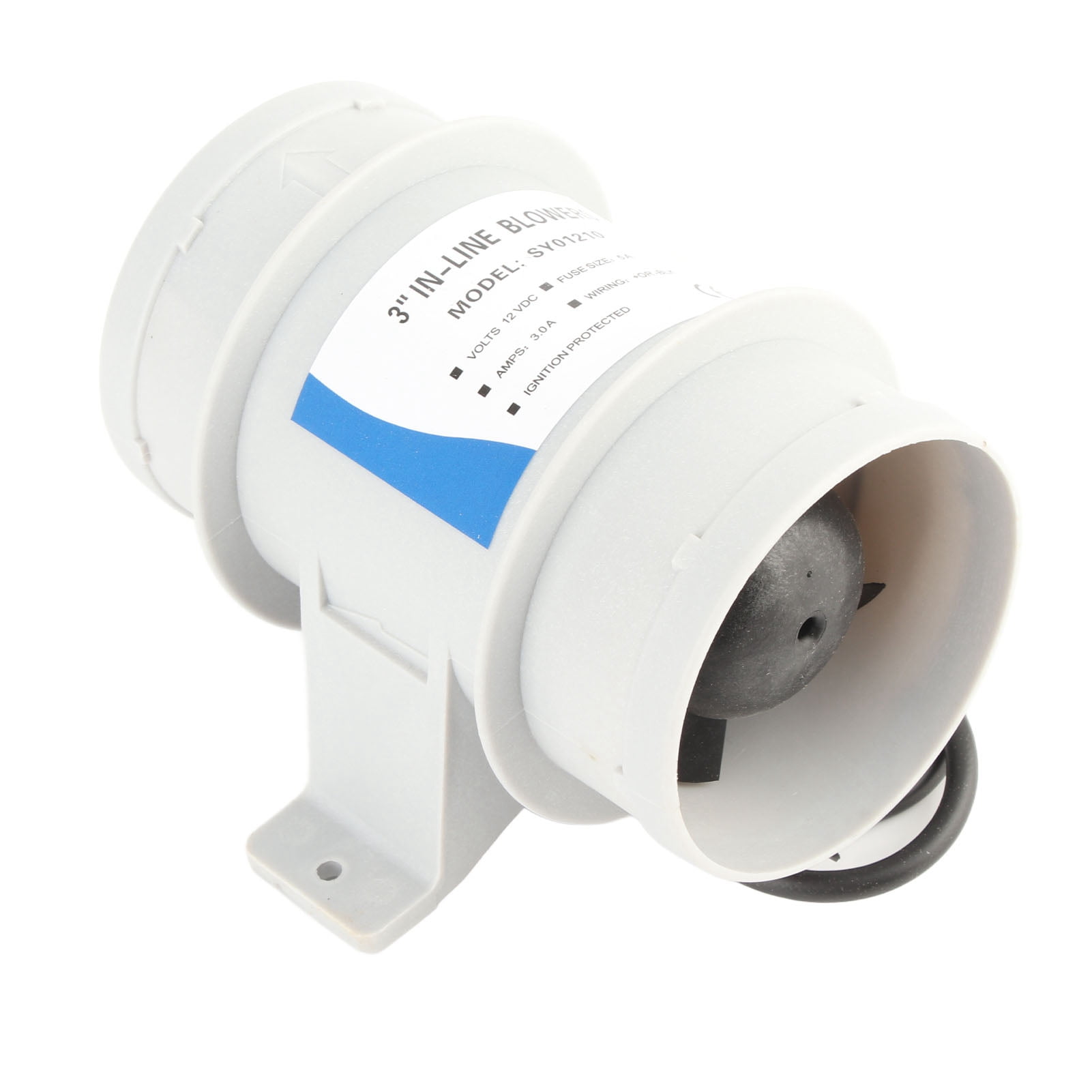 3 Inch 12V Silent Inline Blower Inline Marine Bilge Air Blower for ...