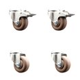 3 Inch 316SS High Temp Glass Filled Nylon Bolt Hole Caster Set with 2 ...