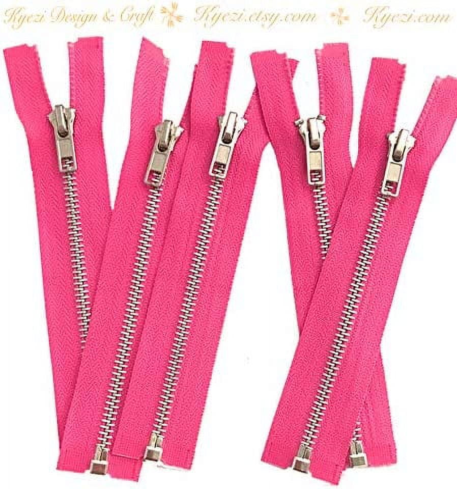 3 Inch - 36 Inch Silver Separating Jacket Zippers, 5 Teeth Zippers, Y ...