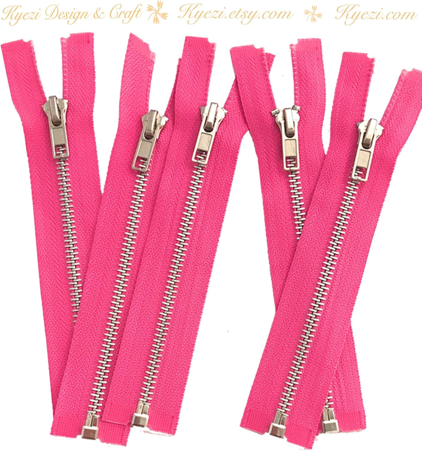 3 Inch - 36 Inch Silver Separating Zippers, 5 Teeth Zippers, Y-Teeth ...