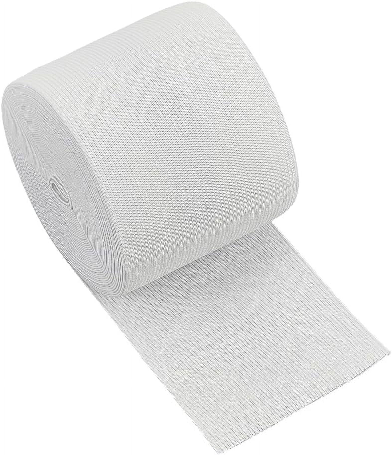 3 Inch 8.5 Yards Knit Elastic Band Flat Stretch Elastic Band White for ...