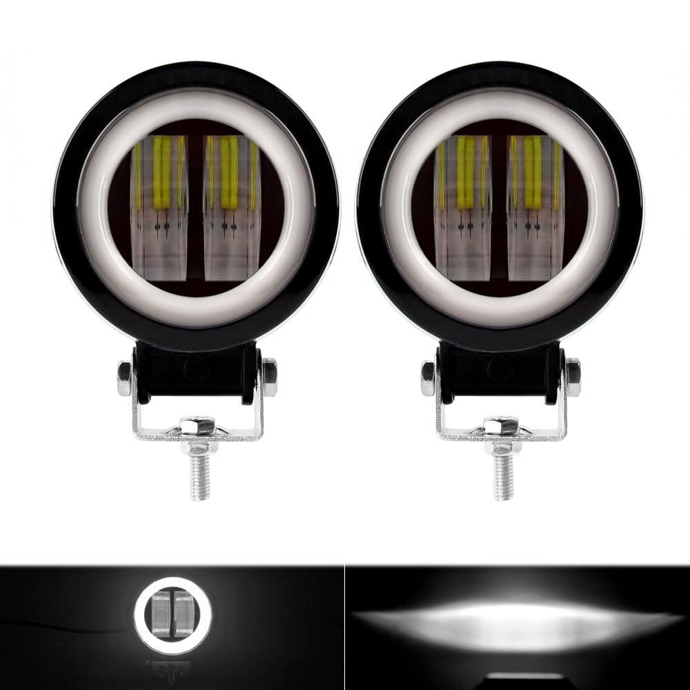 3 Inch Angel Eyes Led Work Light 12V 24V For Car DRL Halo 4x4 Offroad ...