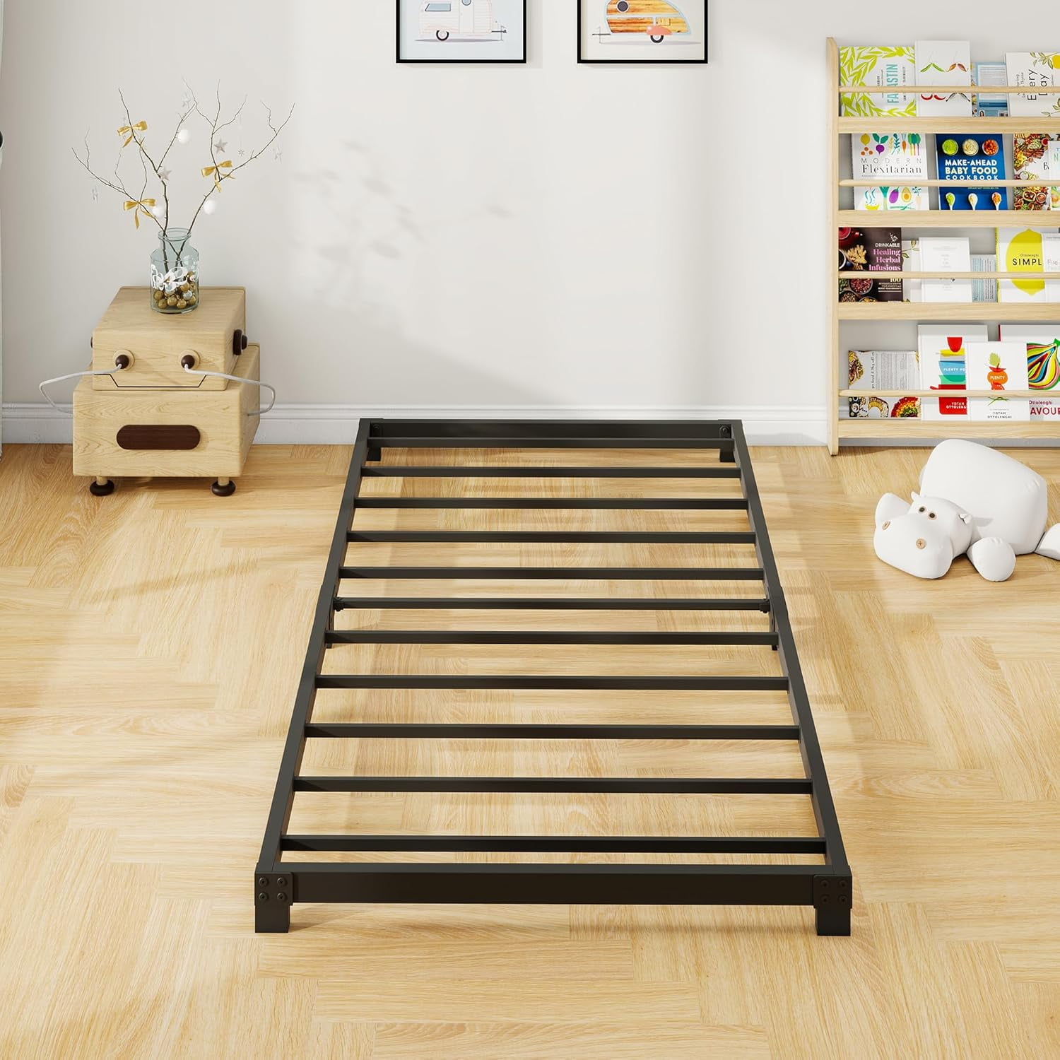 3 Inch Bed Frame Twin Size Low Profile, Twin Heavy Duty Platform Bed ...