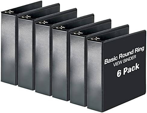 3 Inch Binder, 3 Ring View Binders, Rugged Heavy Duty Binder for Home, Office, School - Holds Up ...