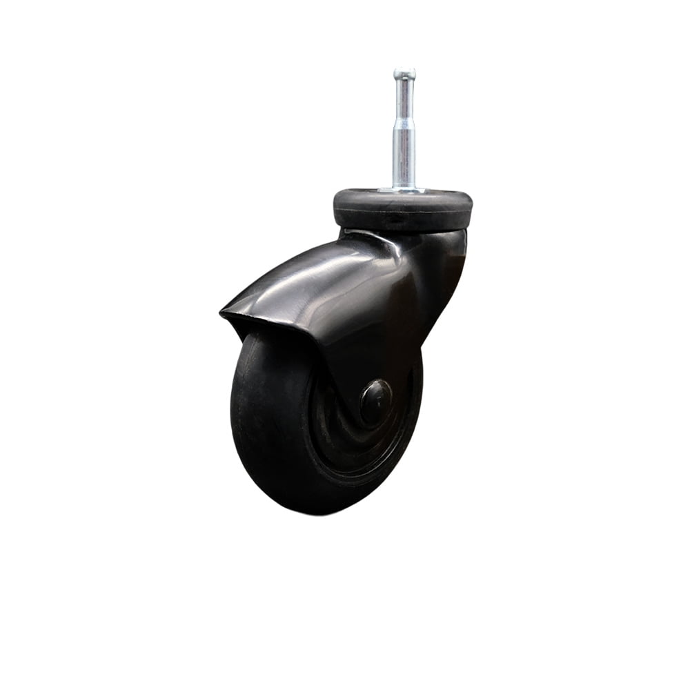 3 Inch Black Hooded Neoprene Rubber 5/16 Inch Grip Neck Stem Caster SCC ...