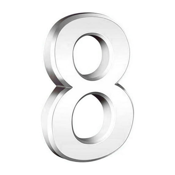 3 Inch Black Modern Self- House Number, ABS Metal-Plated Address ...