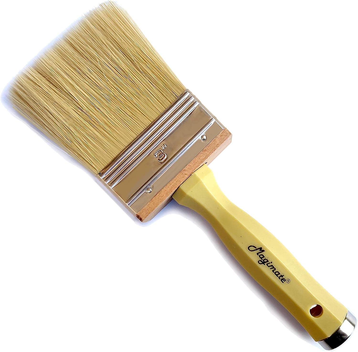 3 Inch Block Stain Brush, Thick Paint Brush, Fence Deck Stain Applicator, Soft Bristle Brush for ...