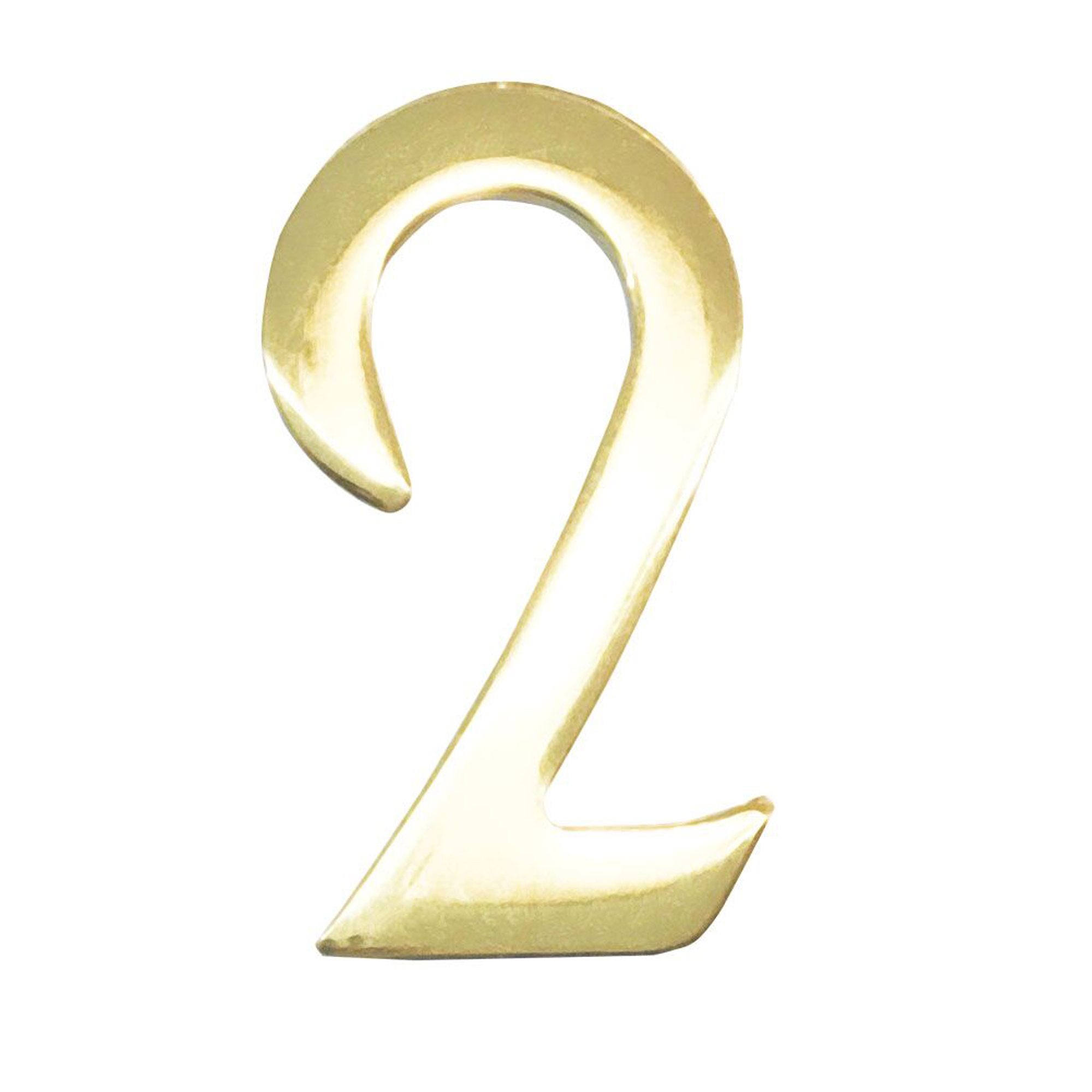 3-Inch Brass Mailbox Number 2 – Self Adhesive Floating #2 - Walmart.com