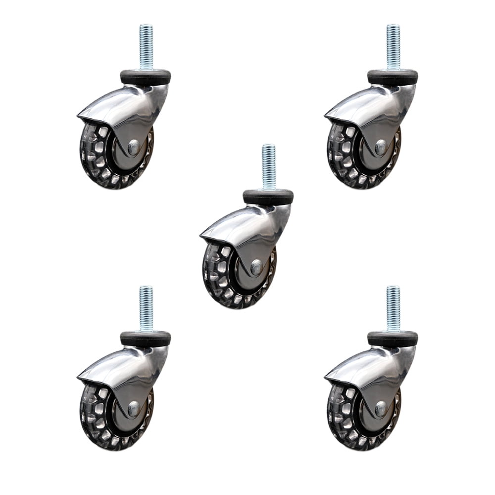 3 Inch Bright Chrome Hooded Polyurethane 5/16 Inch Threaded Stem ...