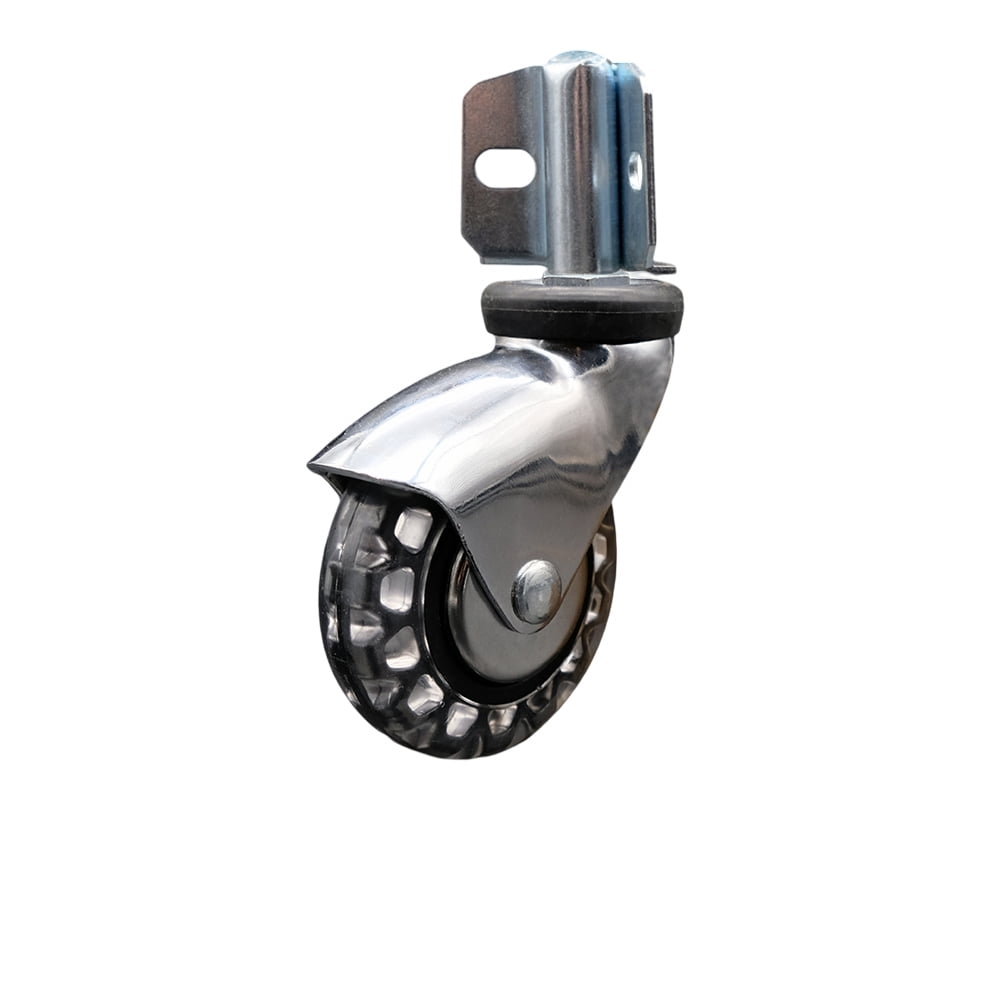 3 Inch Bright Chrome Polyurethane Caster – Corner Mount Bracket – SCC ...