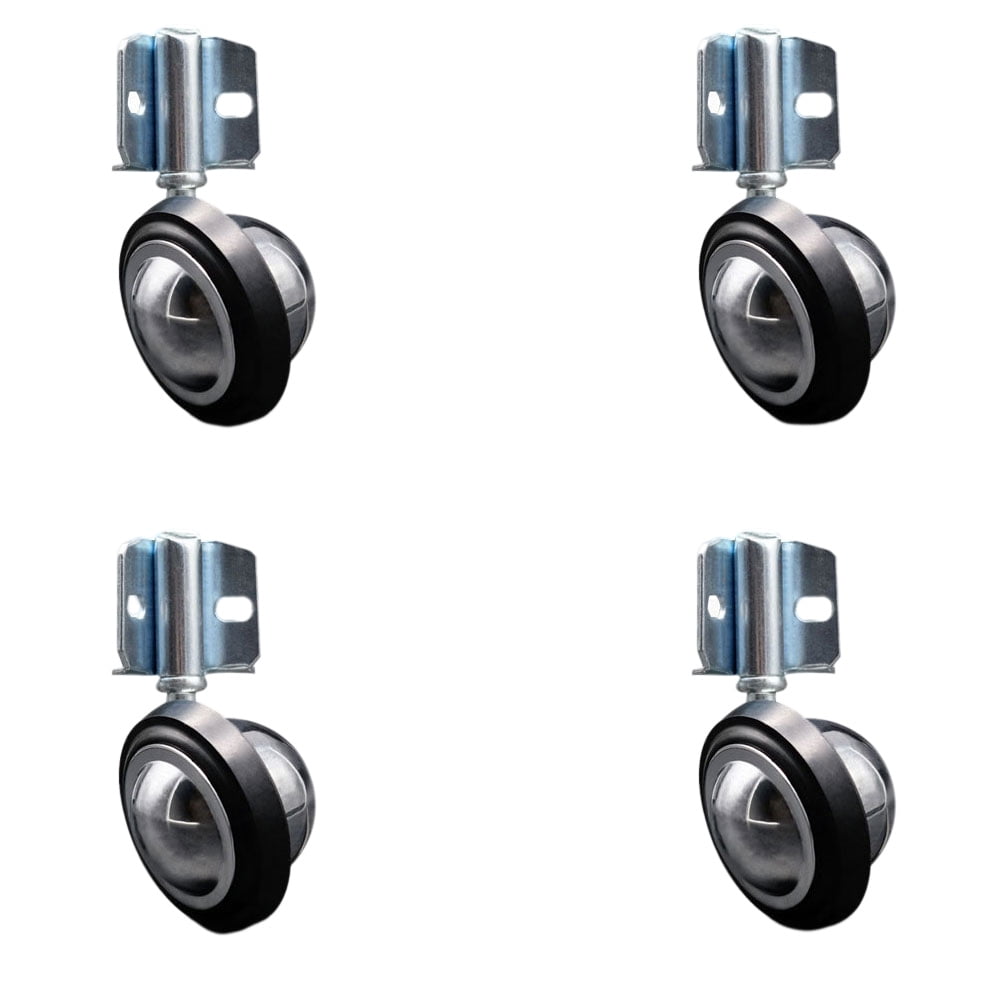 3 Inch Bright Chrome Soft Tread Ball Caster – Corner Mount Bracket ...