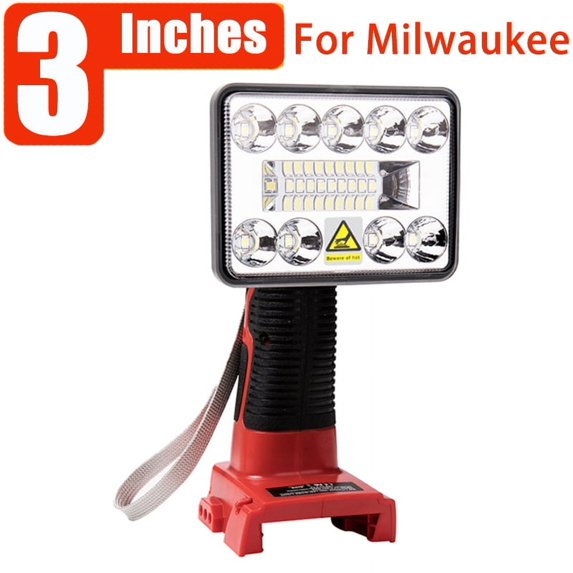 3 Inch Car Work Lamp Li-ion Battery Adapter USB Charger Work Light For ...