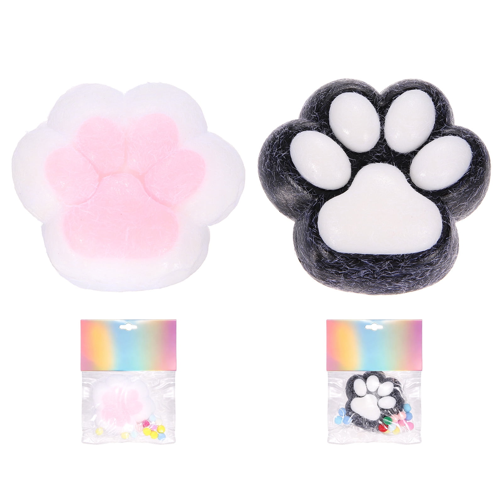 3 Inch Cat Paw Squeeze Toy, Cute Cat Paw Sensory Toy Soft Funny Fidget ...
