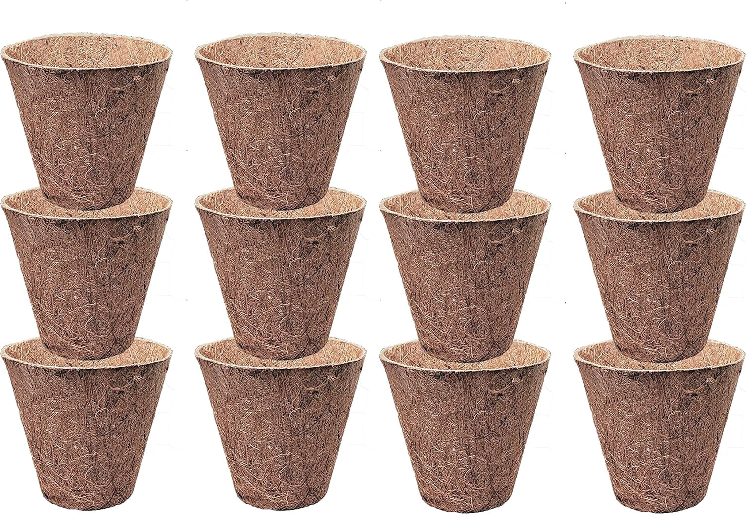 3-Inch Coco Coir Nursery Pots – Pack of 12 Biodegradable Seed Starter ...