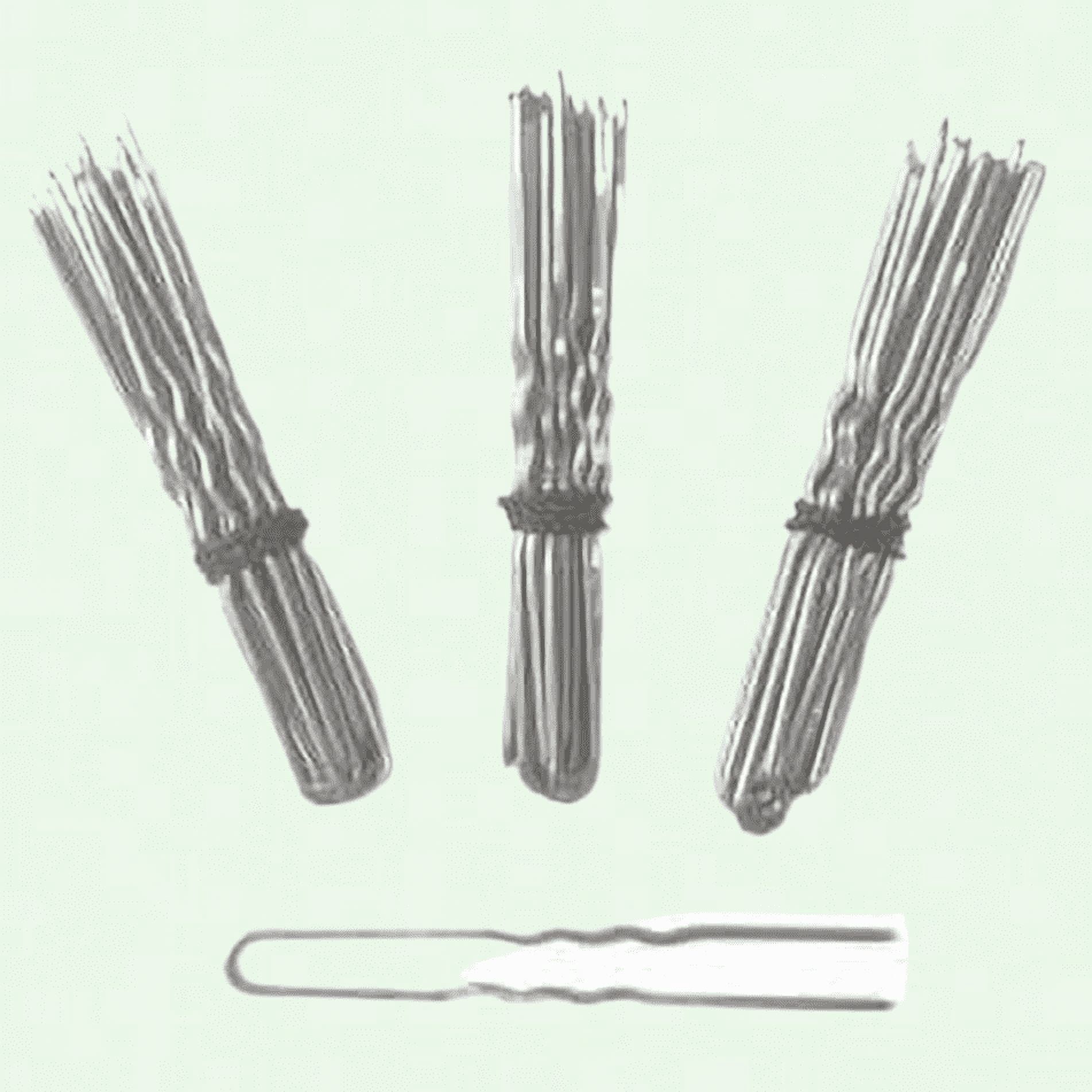 3 Inch Crinkled Amish Heavy Duty Hair Pins - Pack of 3 - Silver ...
