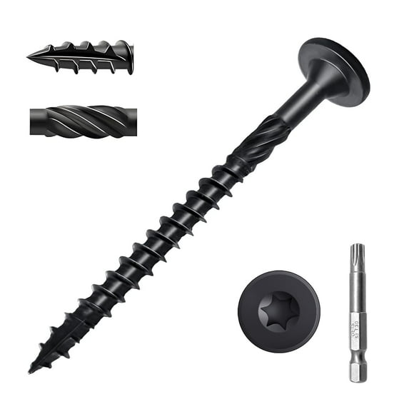 3 Inch Deck Screws 50Pcs, Heavy-Duty Structural Wood Screws, Rust ...