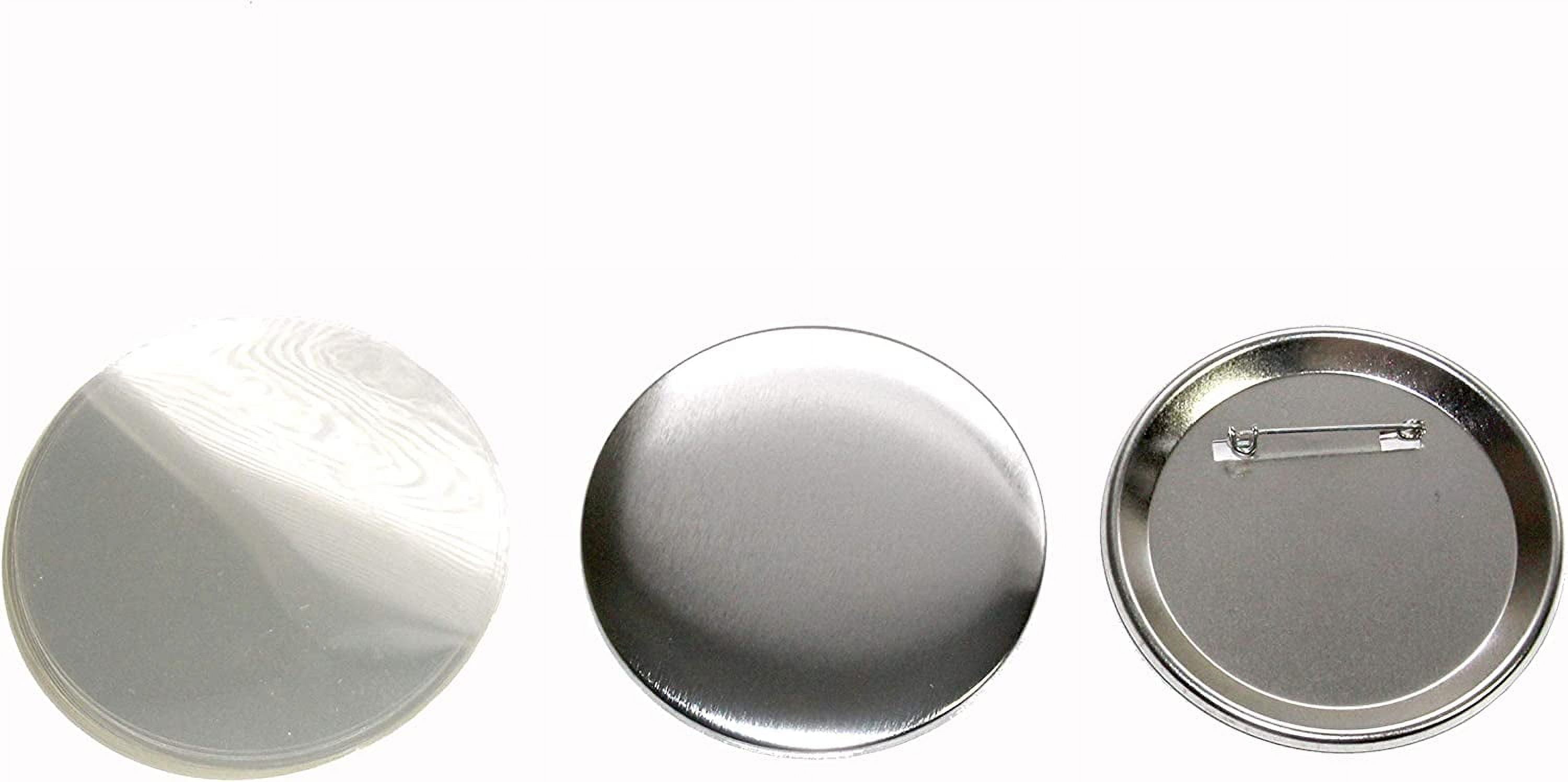 3 Inch Diameter 100 Pack Metal Round Buttons Parts - Metallic Badge ...
