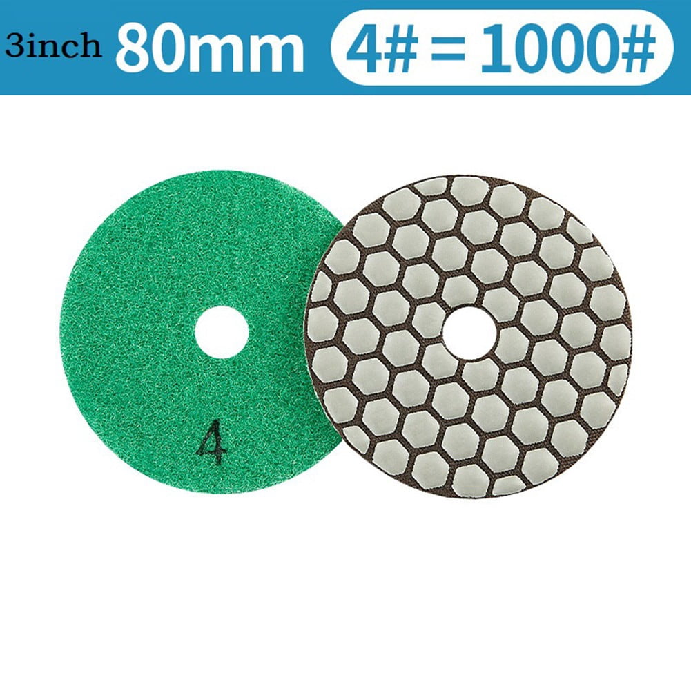 3 Inch Dry Polishing Pad for Granite Marble, Emery Resin Sanding Disc ...