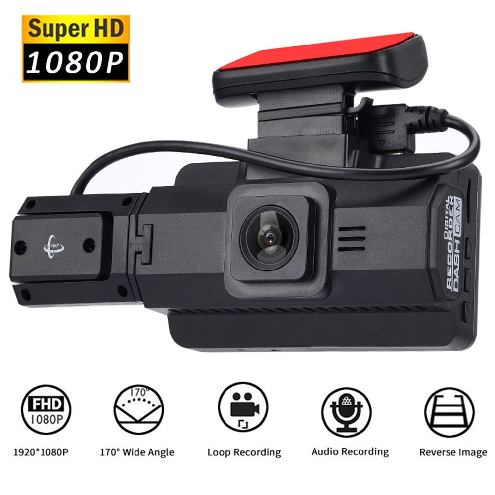 3-Inch Dual Lens Car Dash Cam - On-Dash Cameras with Front and Inside ...