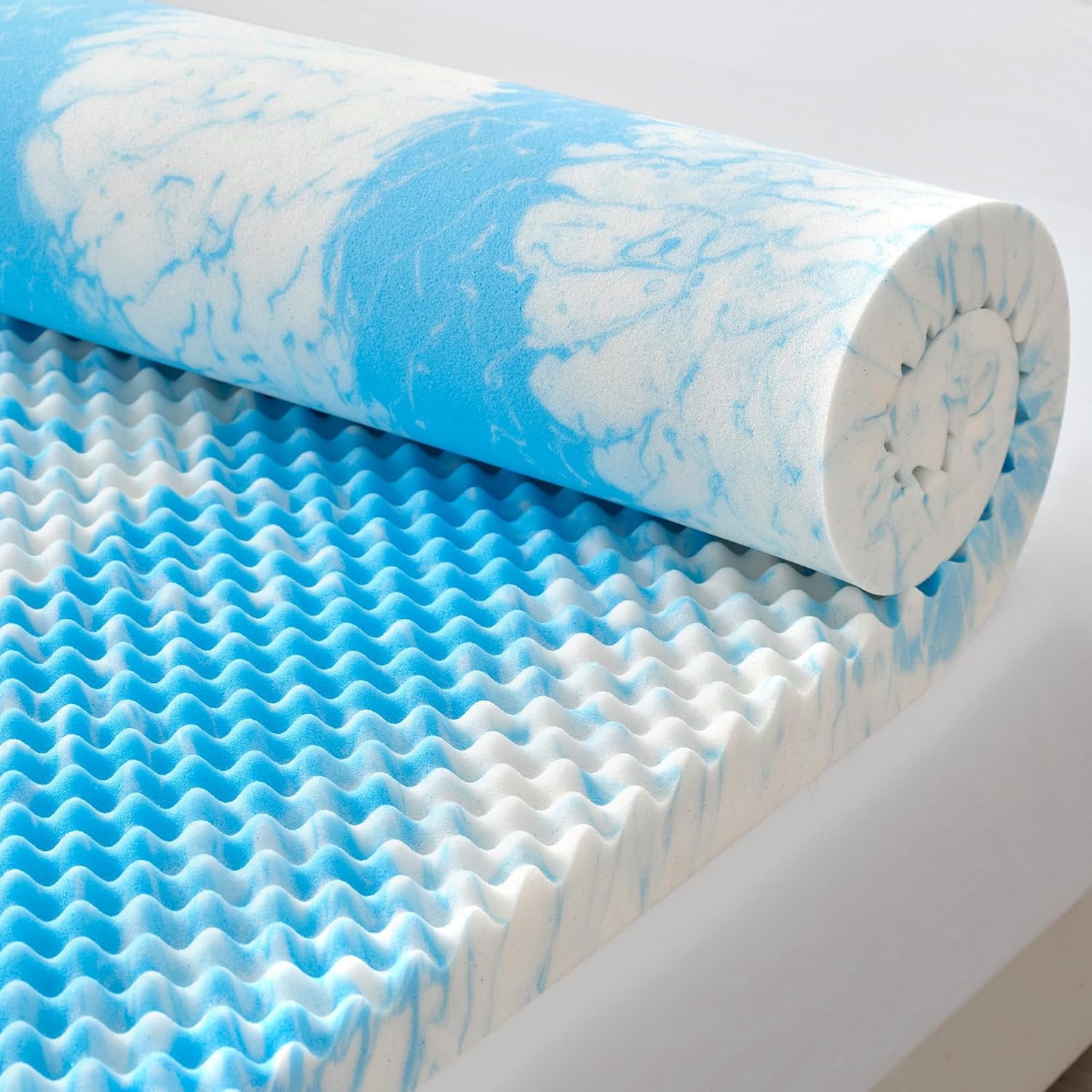 3 Inch Egg Crate Memory Mattress Topper Size, Soft Mattress Pad for ...