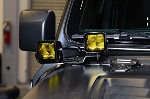 3-Inch Elite Series LED Amber Off-Road Light Pod | Flood Light Pattern ...