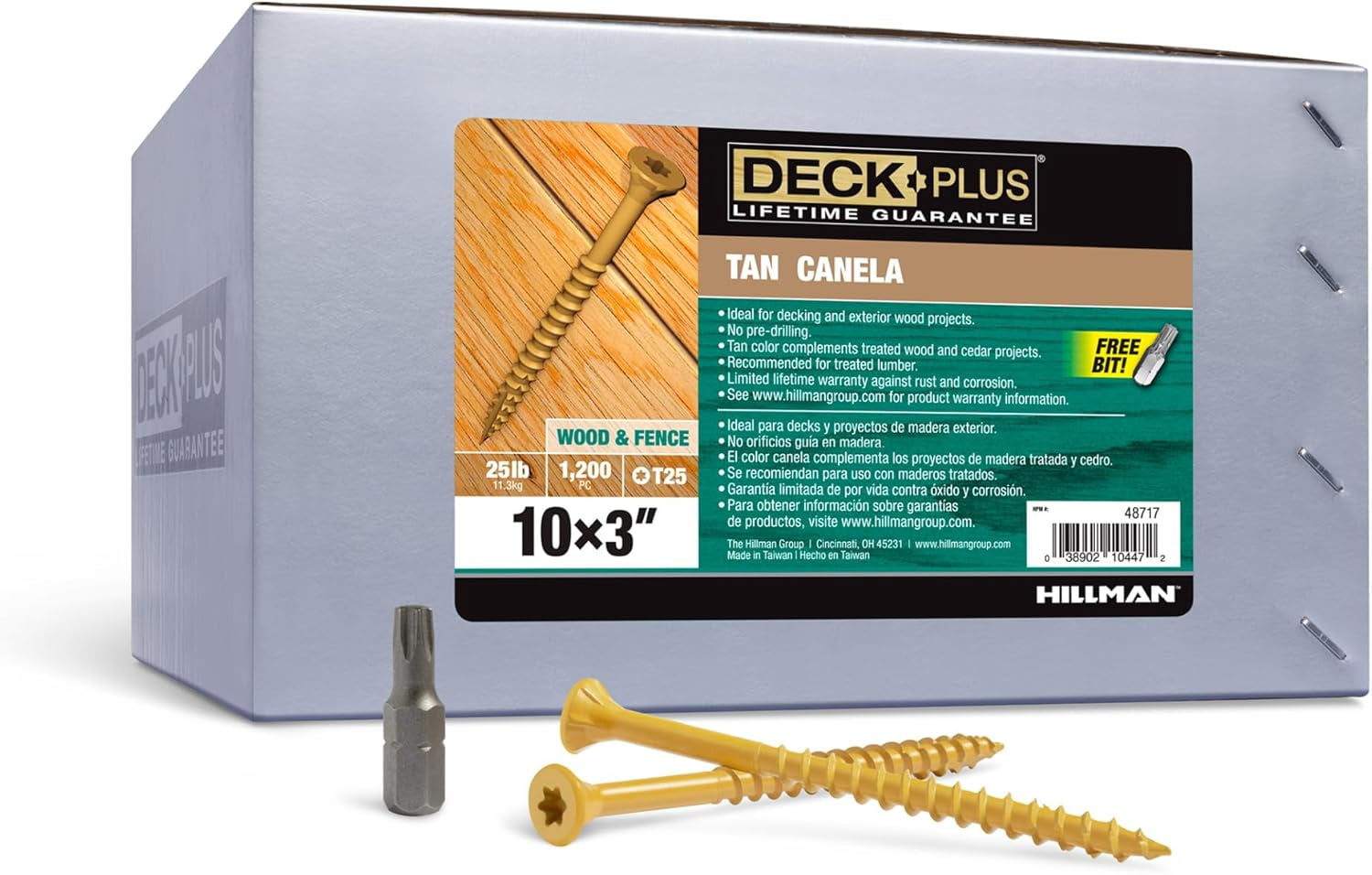 3 Inch Epoxy Coated Exterior Wood Fence s #10 x 3 Torx/Star Drive ...