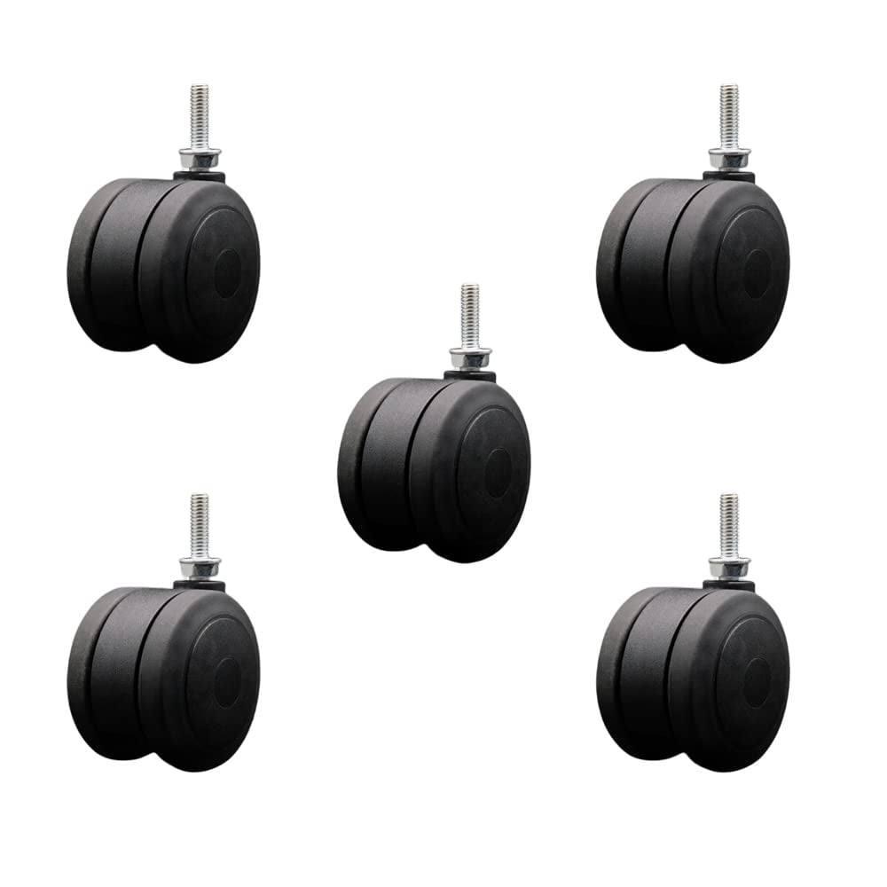 3 Inch Extra Large Heavy Duty Floor Safe Office Chair Wheels - Black ...