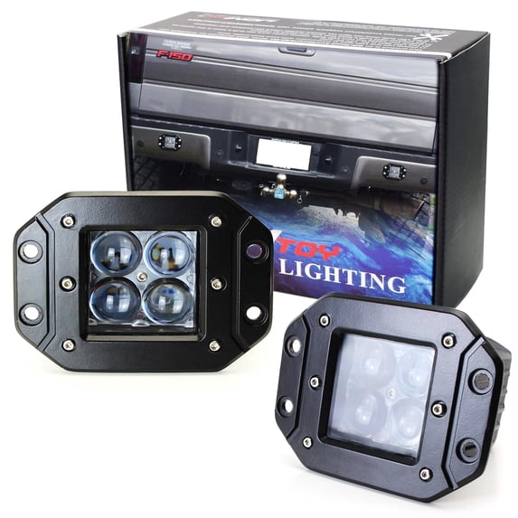 3-Inch Flush Mount 4D Optic Projector Lens High Power LED Pod Lights ...