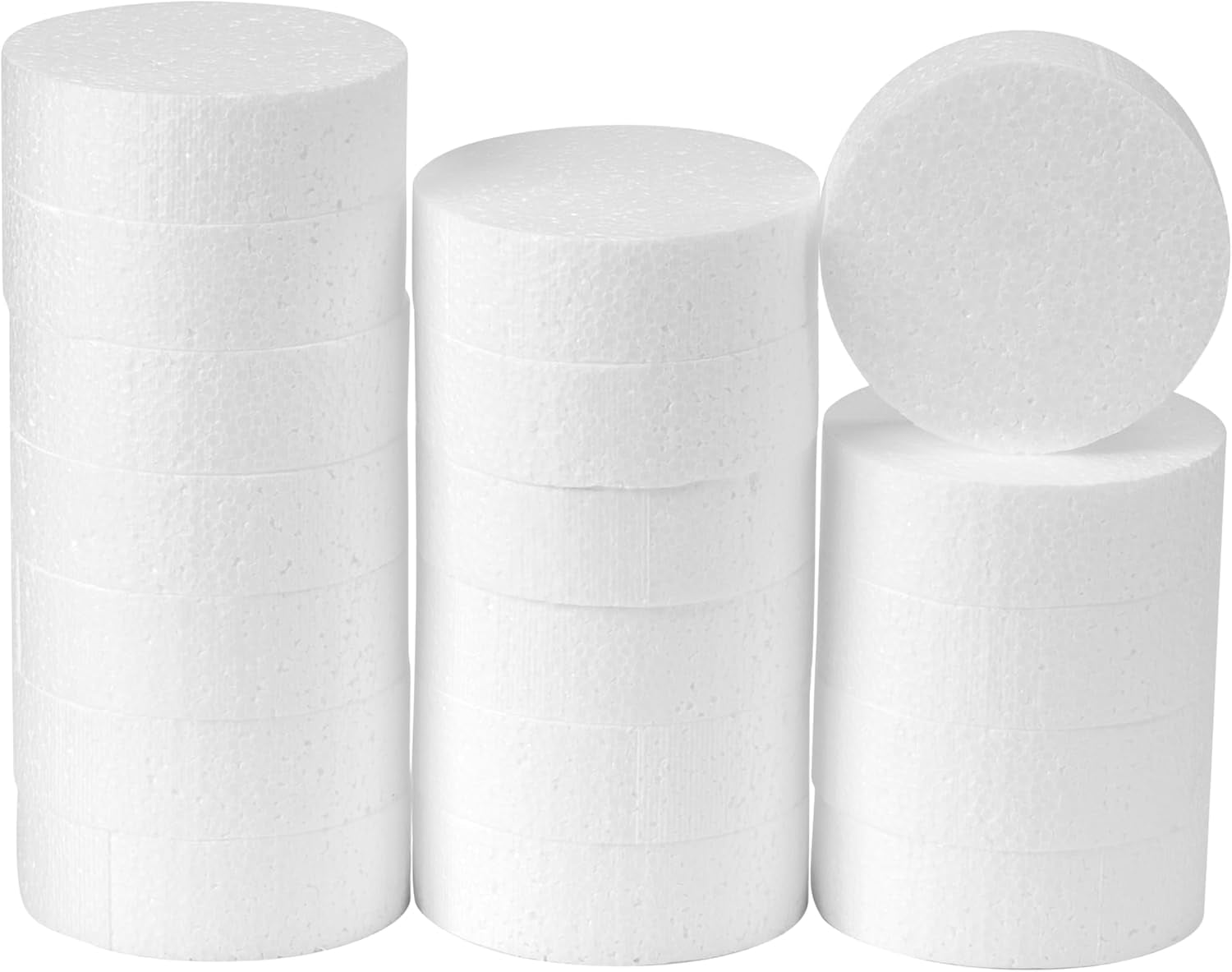3 Inch Foam Circles for Crafts 18 Pack 1 Inch Thick Round Polystyrene ...
