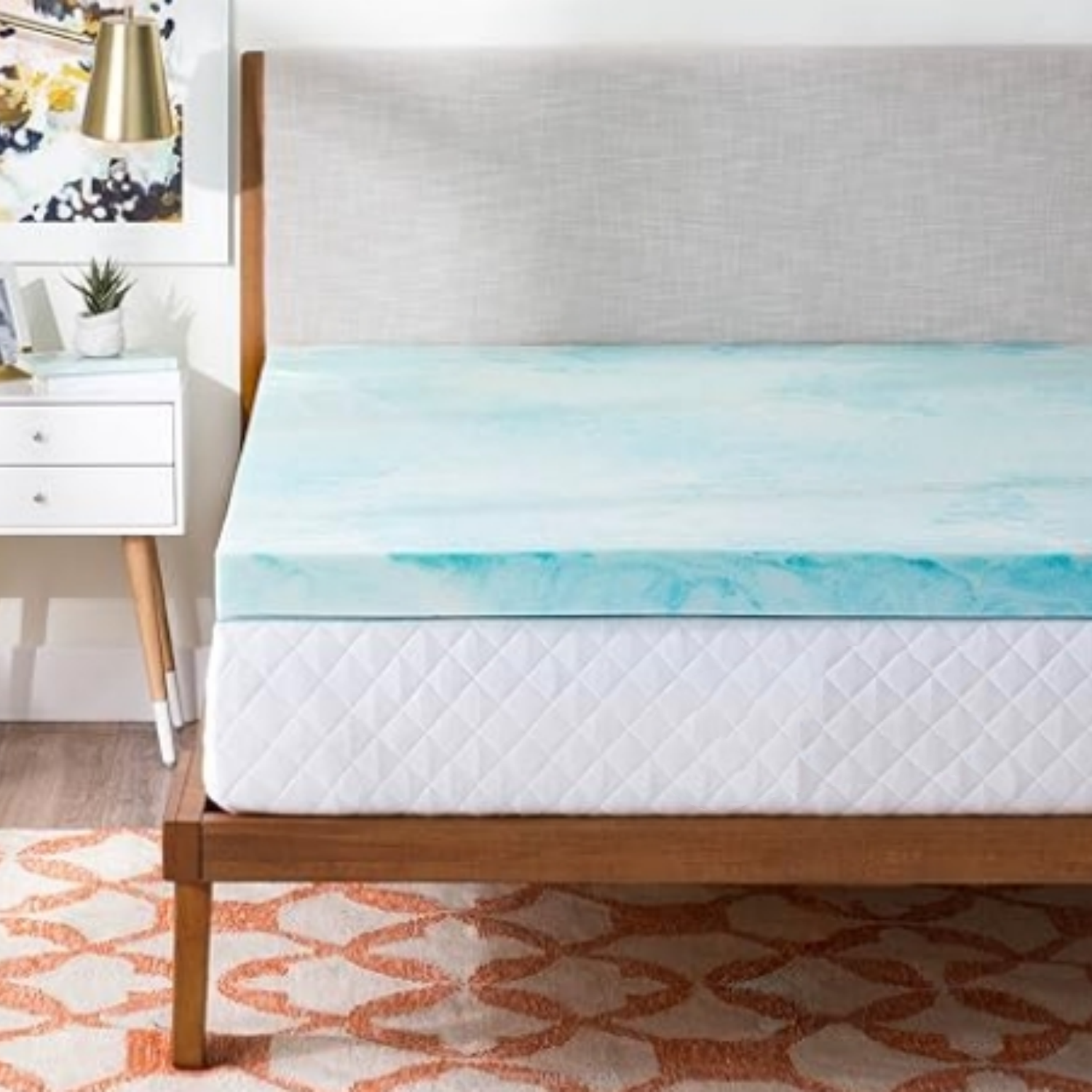 3 Inch Gel Swirl Memory Foam Mattress Topper – Cooling Gel Infused ...