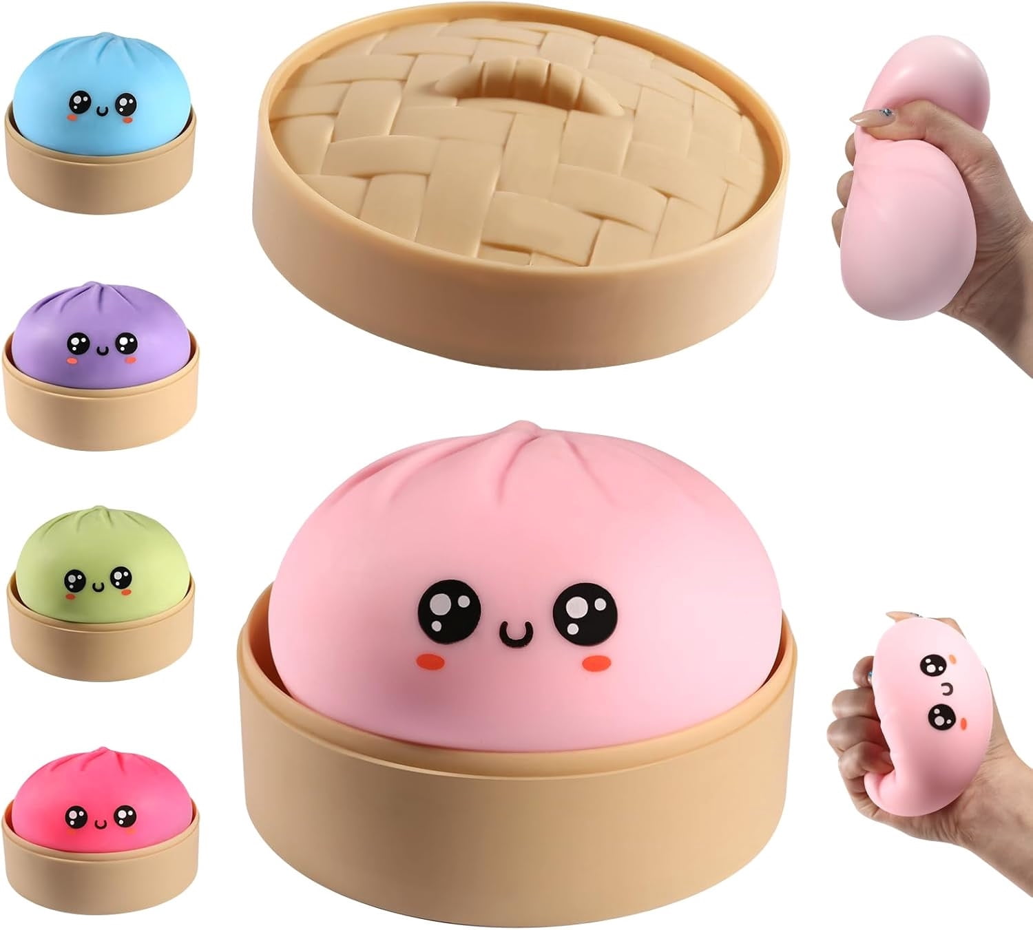 3 Inch Giant Dumpling Squishies, Anxiety Relief Fidget, Jumbo Dumpling ...