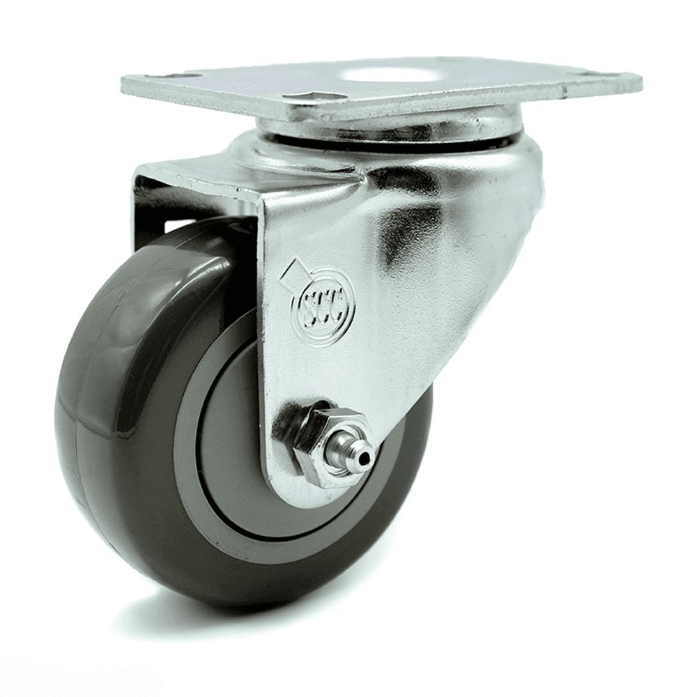 3 Inch Gray Polyurethane Wheel Swivel Top Plate Caster Service Caster ...