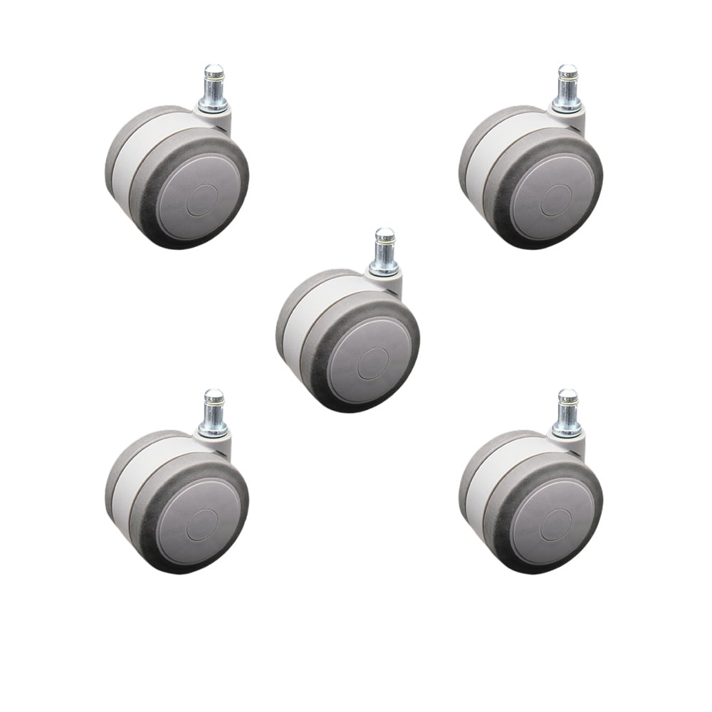 3 Inch Gray Soft Wheel Grip Ring Office Chair Casters Set of 5 SCC ...