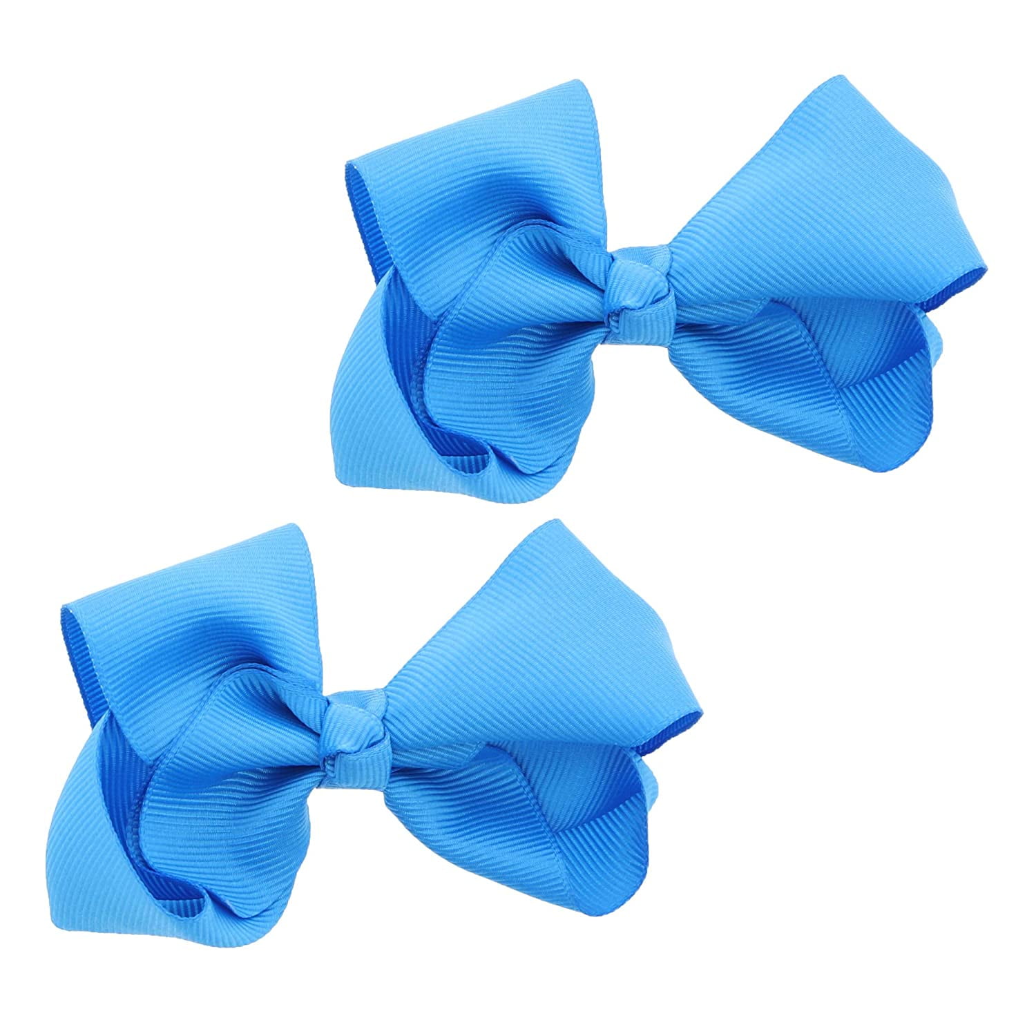 3 Inch Grosgrain Bow for Little Girls- Set of 2 (Blue) - Walmart.com