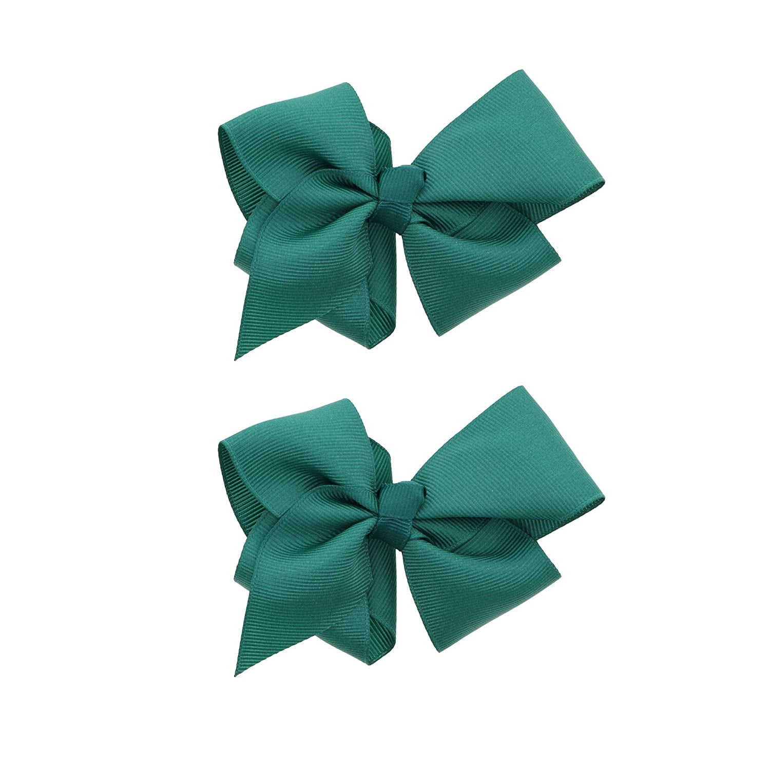 3 Inch Grosgrain Bow for Little Girls - Set of 2 (Hunter Green ...