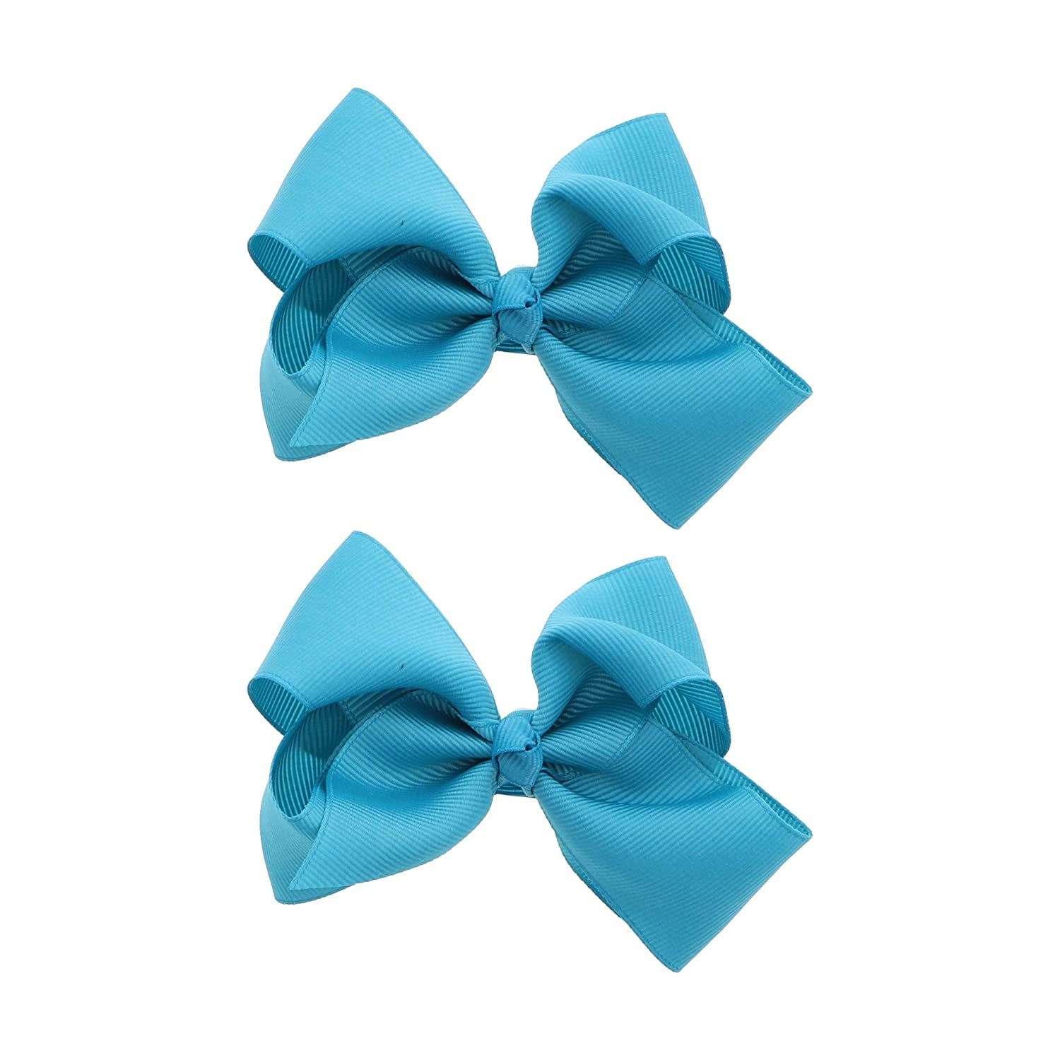 3 Inch Grosgrain Bow for Little Girls - Set of 2 (Turquoise) - Walmart.com