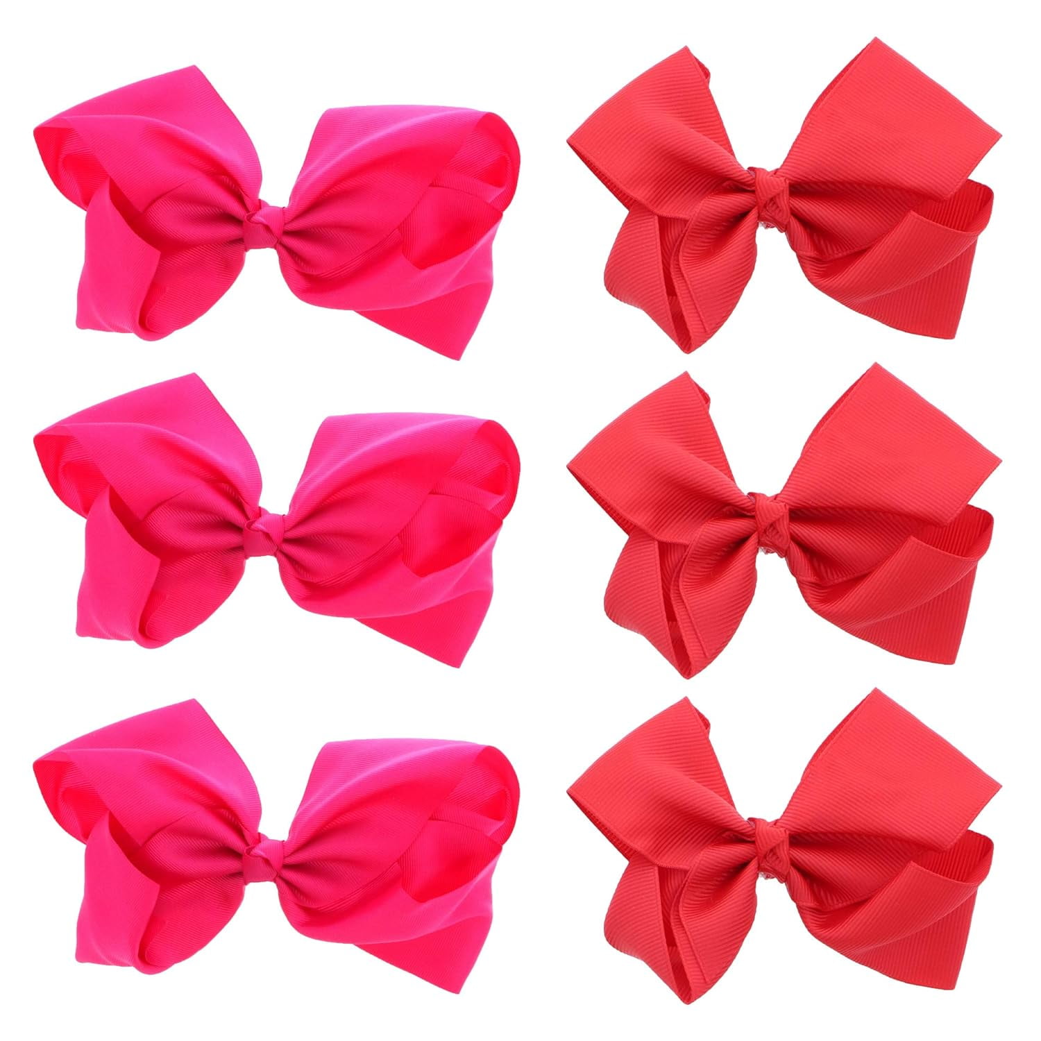 Motique Accessories 3 inch Grosgrain Bow for Little Girls- Set of 6 ...