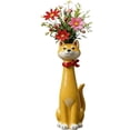 3 Inch Handmade Dog Vase Figurine, Novelty Resin Flower Holder ...