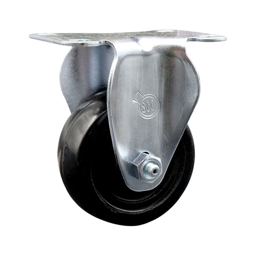 3 Inch Hard Rubber Wheel Rigid Top Plate Caster Service Caster Brand ...