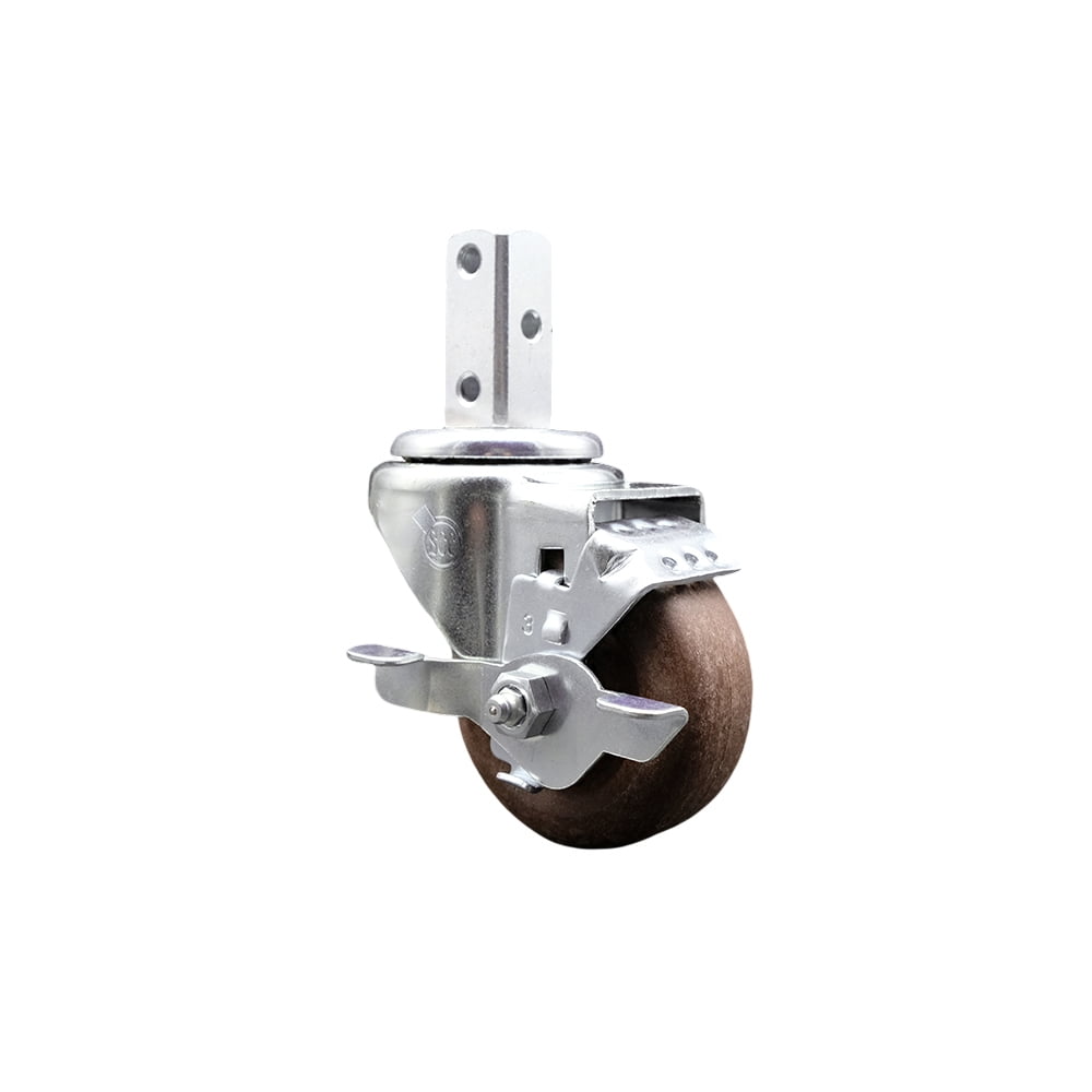 3 Inch High Temp Glass Filled Nylon 3/4 Inch Square Stem Caster with ...
