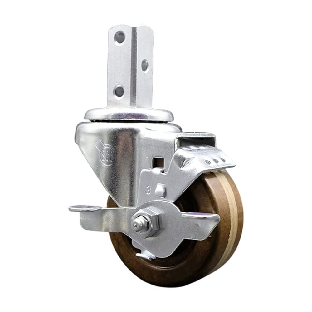 3 Inch High Temp Phenolic Wheel Swivel 7/8 Inch Square Stem Caster with ...