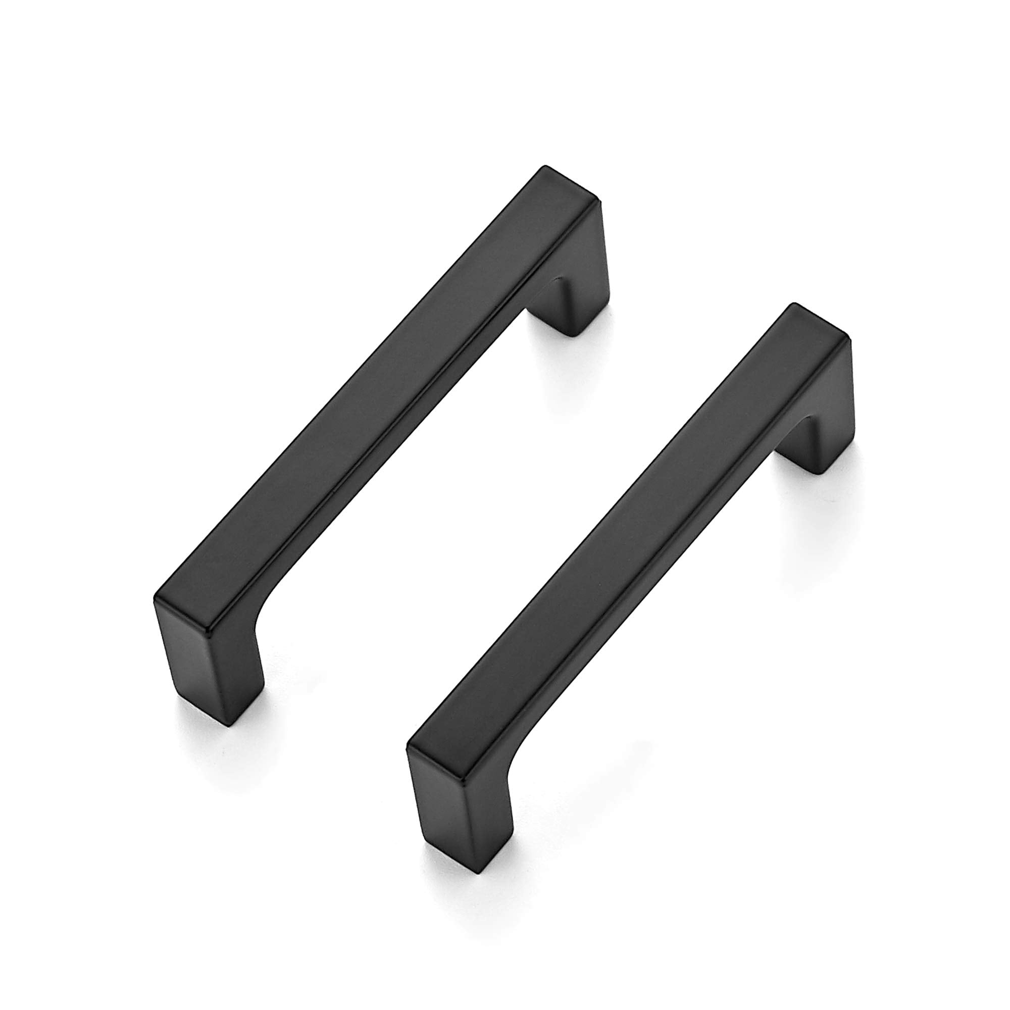 3 Inch Hole Center 25 Pack Solid Square Cabinet Pulls Matte Black ...